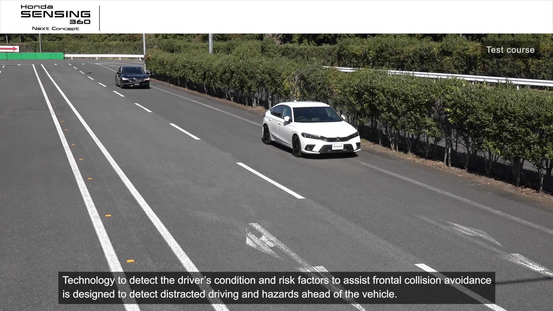 Tech 2 detect DR condition risk to assist FR collision avoidance